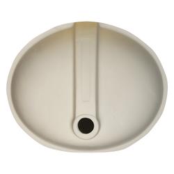 MS International 19-1/2"W x 16"D White Porcelain Oval Undermount ...