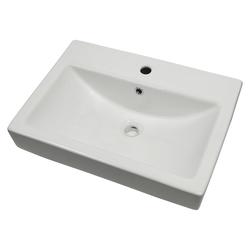 MS International 24"W x 17"D White Porcelain Rectangular Drop-In ...