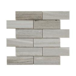 MS International Galaxy Polished Gray 12 x 12 Subway Marble Mosaic Tile ...