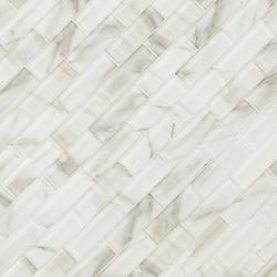 MS International Ivory Glossy Amber 12 x 12 Beveled Subway Glass Mosaic ...