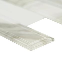 MS International Ivory Glossy Amber 12 x 12 Beveled Subway Glass Mosaic ...