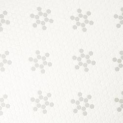MS International Hive Matte White & Gray Petal Pattern 12 x 12 Hexagon ...