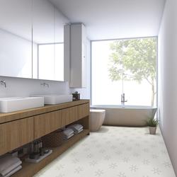 MS International Hive Matte White & Gray Petal Pattern 12 x 12 Hexagon ...