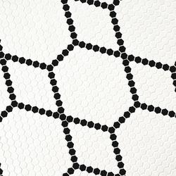 MS International Hive Matte White & Black Pattern 12 x 12 Hexagon ...