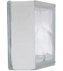 Mulia 8"W x 8"H x 3"D Wave Hollow Outside Corner Glass Block at Menards®