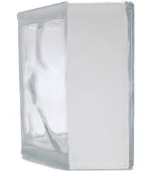 Mulia 8"W x 8"H x 3"D Wave Hollow Outside Corner Glass Block at Menards®
