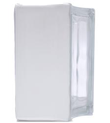Mulia 8"W x 8"H x 4"D Wave Hollow Outside Corner Glass Block at Menards®