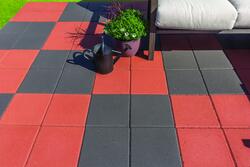 12 x 12 Red Smooth Patio Block at Menards®
