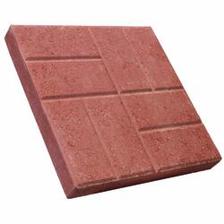 16 x 16 Red Brickface Patio Block at Menards®