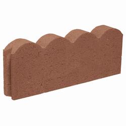 6 x 15-1/2 x 2 Straight Scalloped Edger Block - Red at Menards®