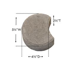 2-3/8 x 5-3/4 x 4-3/8 Gray Crescent Edger Block at Menards®