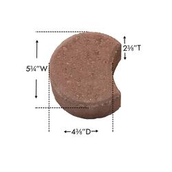 2-3/8 x 5-3/4 x 4-3/8 Red Crescent Edger Block at Menards®