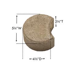 2-3/8 x 5-3/4 x 4-3/8 Tan Crescent Edger Block at Menards®