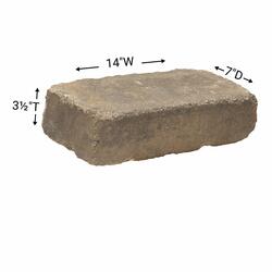 3-1/2 x 14 Sienna Tumbled Large Belgian Wall Block at Menards®