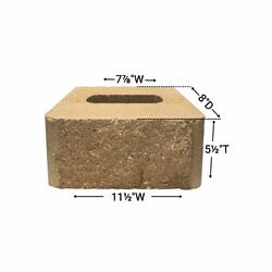 5-1/2 x 11-1/2 Tan Lakewood Retaining Wall Block at Menards®