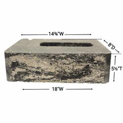 5-1/2 x 18 True Definition Silver Mist Lakewood XL Retaining Wall Block ...