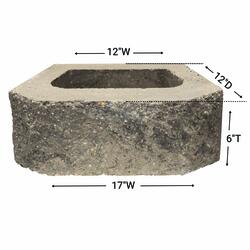 6 x 17 Quarry Gray Denver Beveled Retaining Wall Block at Menards®