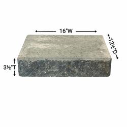 3-1/2 x 16 Step / Retaining Wall Cap - Quarry Gray at Menards®
