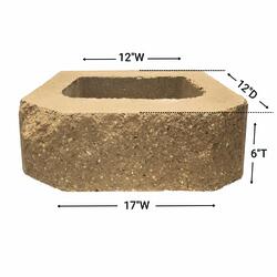6 x 17 Tan Denver Beveled Retaining Wall Block at Menards®