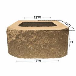 8 x 17 Tan Clifton Beveled Retaining Wall Block at Menards®