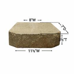 3-1/2 x 11-1/2 Tan Crestone® Beveled Retaining Wall Block at Menards®