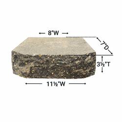 3-1/2 x 11-1/2 Quarry Gray Crestone® Beveled Retaining Wall Block at ...