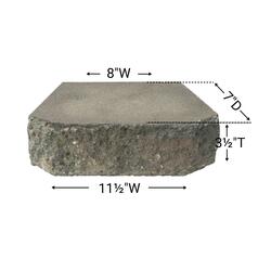 3-1/2 x 11-1/2 Cobalt Crestone® Beveled Retaining Wall Block at Menards®