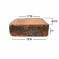 5 x 15 Autumn Blend Tumbled Catalina Freestanding Wall Block at Menards®