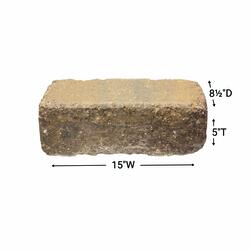 5 x 15 Sienna Tumbled Catalina Freestanding Wall Block at Menards®