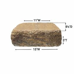 5 x 15 Sienna Tumbled Catalina Freestanding Wall Block at Menards®