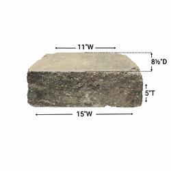 5 x 15 Quarry Gray Tumbled Catalina Freestanding Wall Block at Menards®