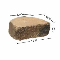 5 x 15 Sienna Tumbled Catalina Retaining Wall Block at Menards®