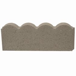 6 x 15-1/2 x 2 Straight Scalloped Edger Block - Gray at Menards®