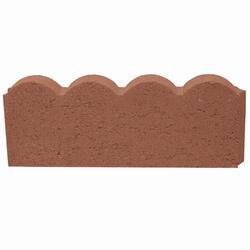6 x 15-1/2 x 2 Straight Scalloped Edger Block - Red at Menards®