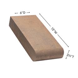 6 X 13 Autumn Blend Bullnose Paver Retaining Wall Cap At Menards