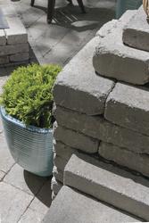 3-1/2 x 14 Quarry Gray Tumbled Large Belgian Wall Block at Menards®