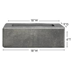 6 x 18 Quarry Gray Corbyn Corner Retaining Wall Block at Menards®