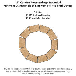 5 x 15 Sienna Tumbled Catalina Freestanding Wall Block at Menards®