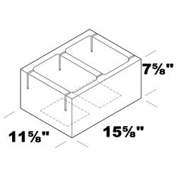 12 x 8 x 16 Knockout Bond Beam Flow Through Block at Menards®