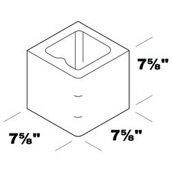 8 x 8 x 8 Half Single Bullnose Block at Menards®