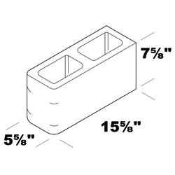 6 x 8 x 16 Double Bullnose End Block at Menards®