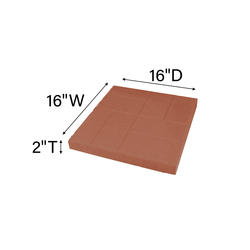 16 x 16 Red Brickface Patio Block at Menards®