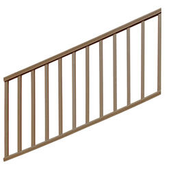 UltraDeck® Rustic™ 6' Cedar Composite Stair Rail Section Kit at Menards®
