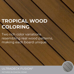 UltraDeck Fusion® 8' Coastal Cedar Low-Maintenance Composite Decking at ...