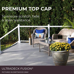 UltraDeck Fusion® 8' Coastal Cedar Low-Maintenance Composite Decking at ...