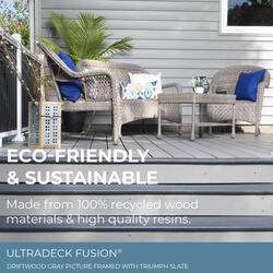 UltraDeck Fusion® 20' Coastal Cedar Low-Maintenance Composite Decking ...