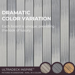 UltraDeck Inspire® 20' Sandstone Low-Maintenance Composite Decking at Menards®