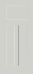 Mastercraft® 36"W x 80"H White Fiberglass 3-Panel Mission Exterior Door ...