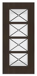 Mastercraft® Artisan 32"W x 80"H Walnut Steel External Grille Full Lite ...