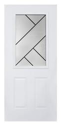 Mastercraft® Cascade 32"W x 80"H White Steel Half Lite Exterior Door ...
